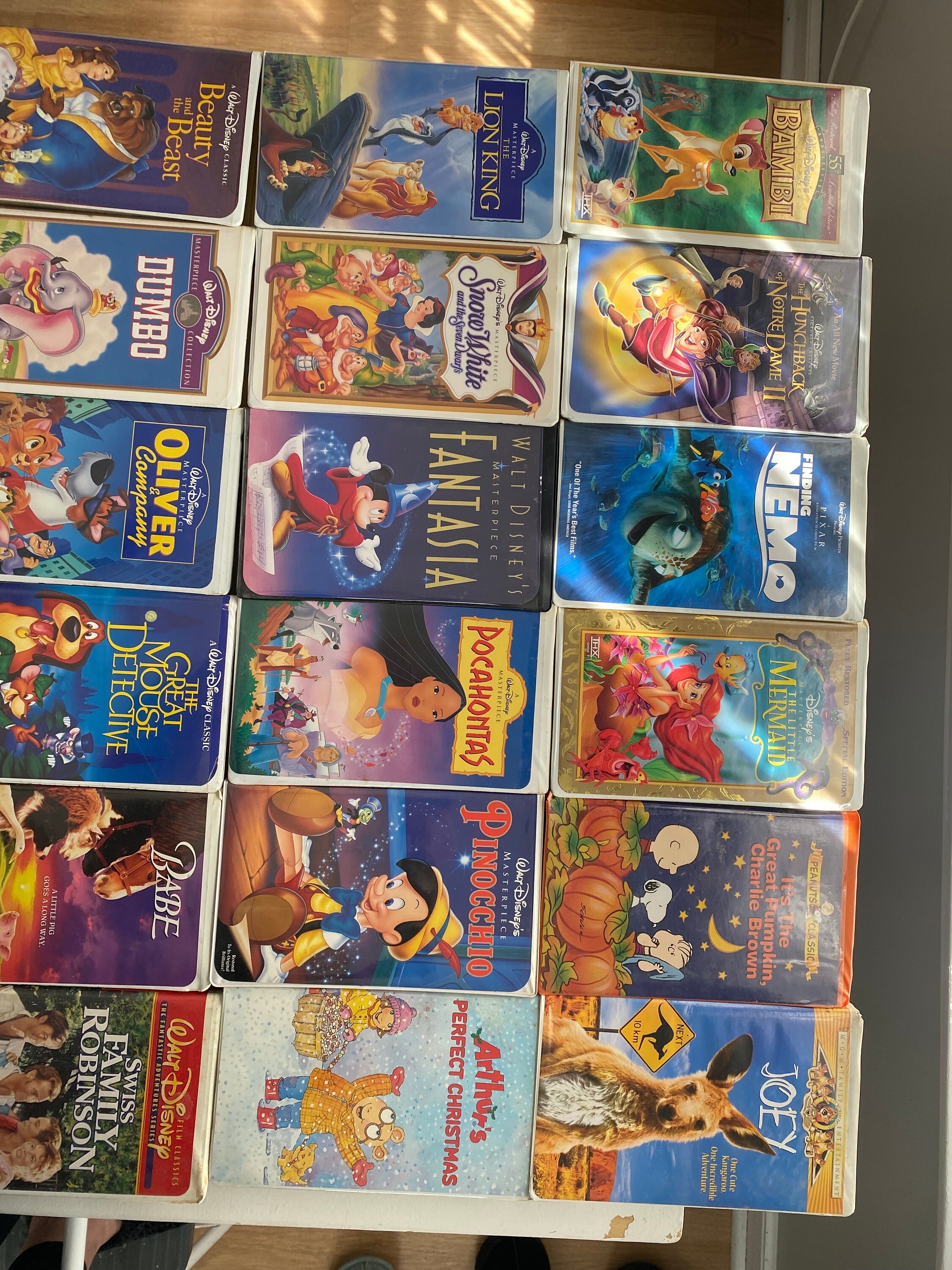 Lot of 105 Vintage VHS Movie Titles Rated G-R, Kids/family/young Adult ...