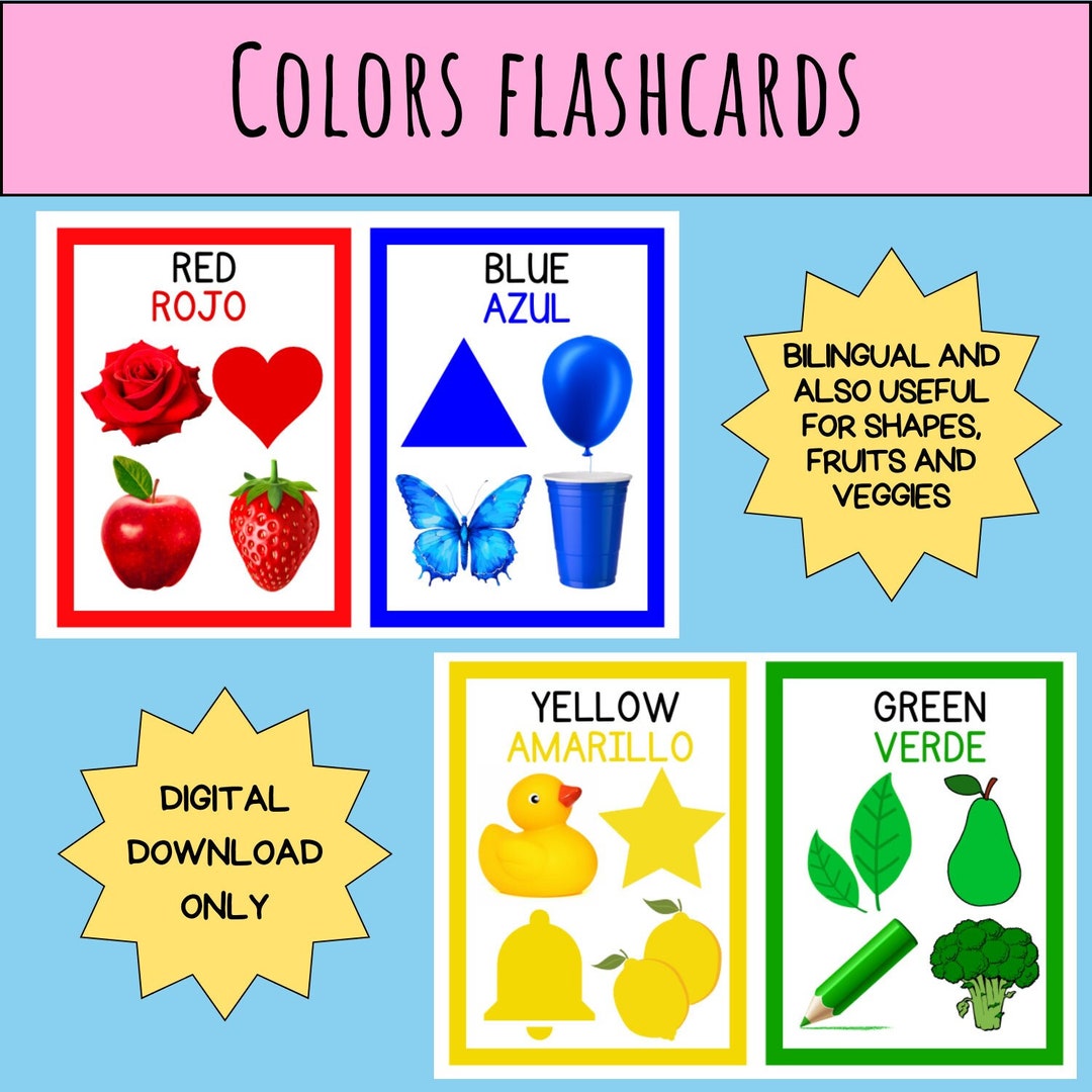 Colors Flashcards for Preschoolers and Toddlers. Learn Colors ...