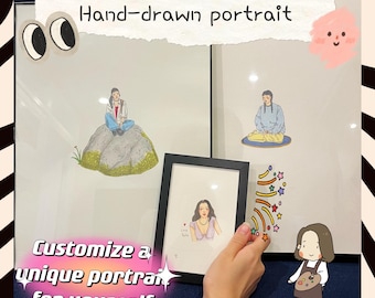 Digital Hand Drawn Custom PROFILE Portrait PNG File, PDF File ...