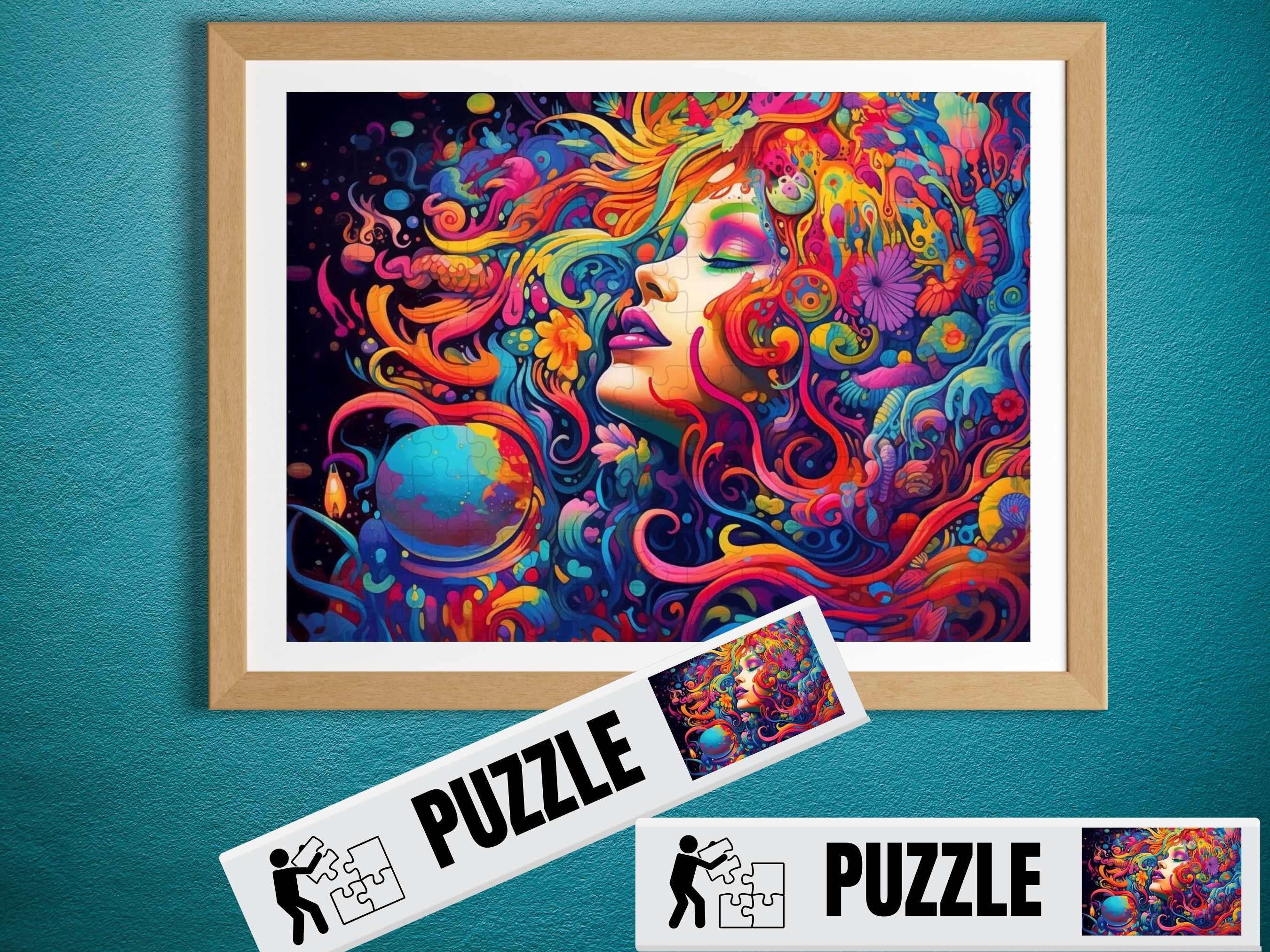 Psychedelic Space Goddess Fantasy Female Puzzle 110, 252, 520, 1014 ...