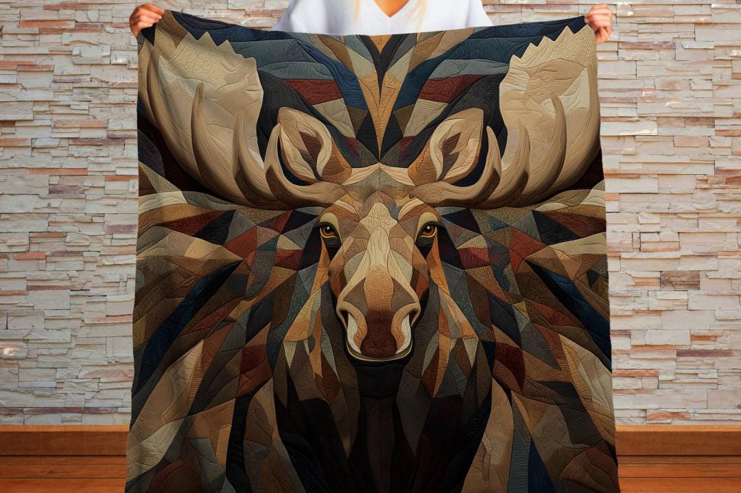 Rustic Moose Wildlife Sherpa Blanket Cozy Cabin Decor Rustic Lodge ...