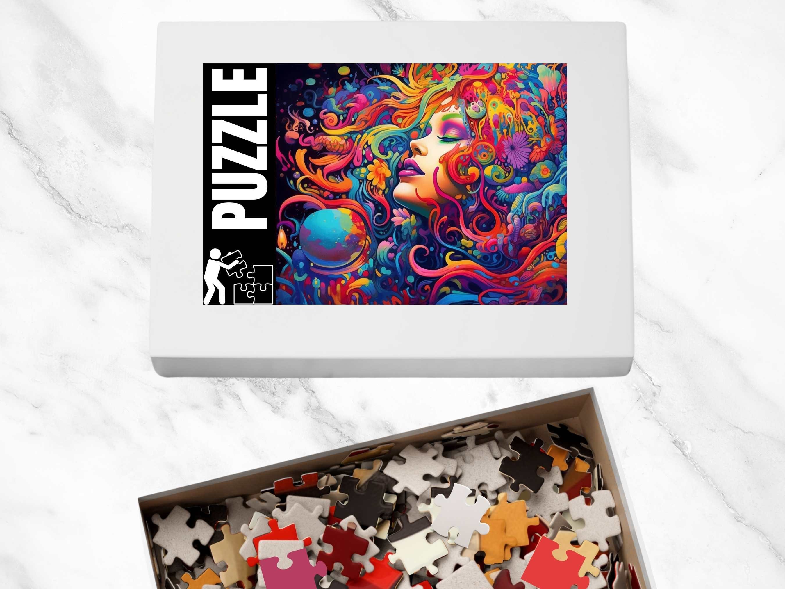 Psychedelic Space Goddess Fantasy Female Puzzle 110, 252, 520, 1014 ...