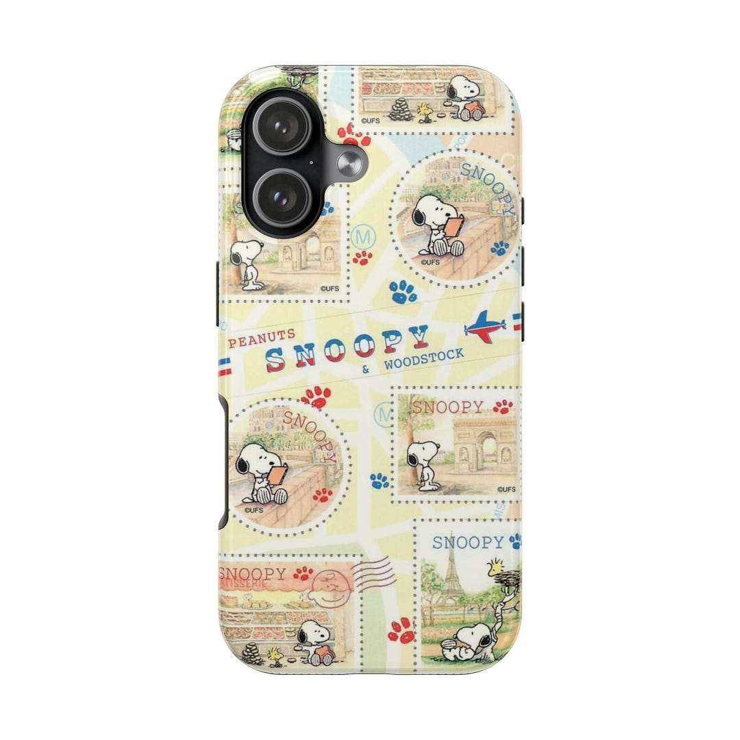 Tough Phone Case, Cute Snoopy iPhone Case – Aesthetic Cartoon Phone ...