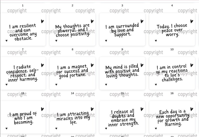 31 Days of Positive Affirmations - Etsy