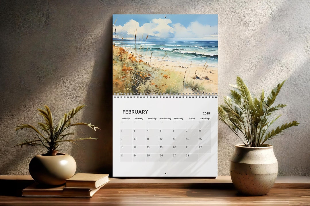 2025 Seascape Calendar: Beautiful Ocean Views Illustrations, A Year of ...