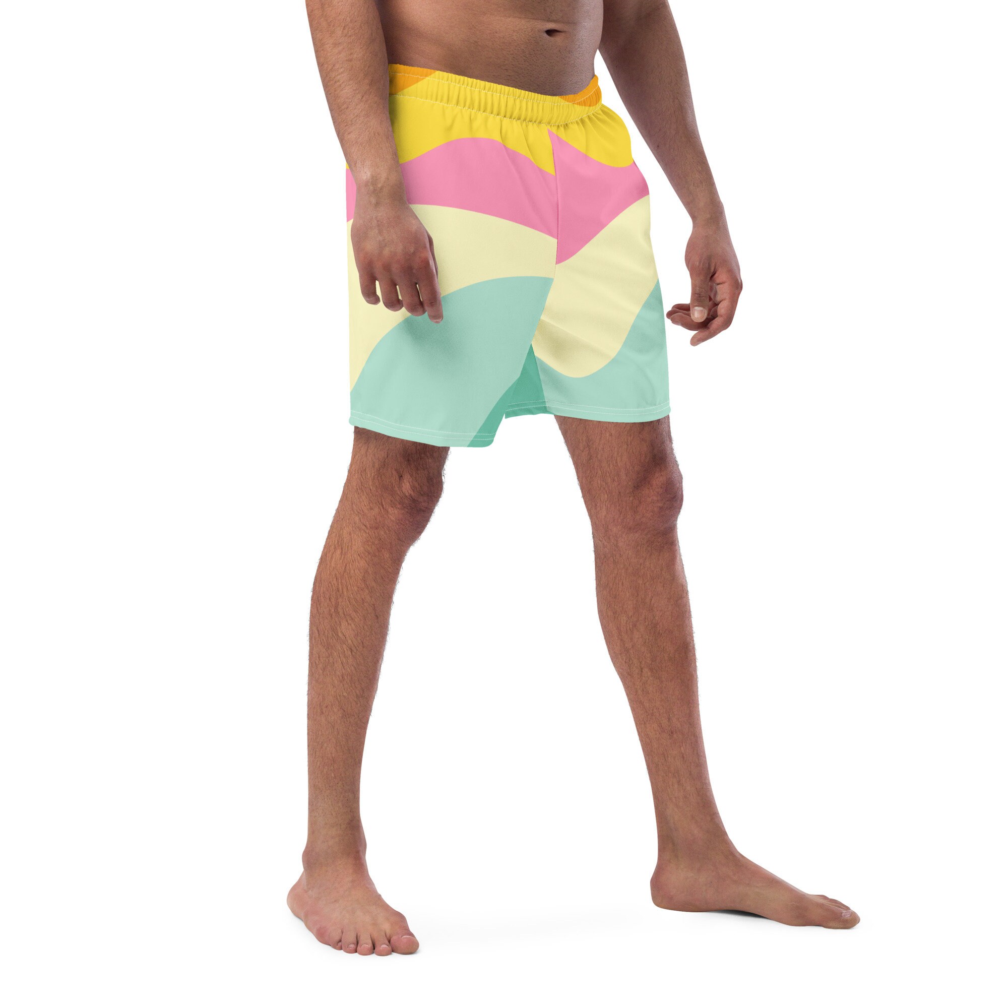 Retro Wave Swim Trunks,family Matching Swim Shorts for Men, Gift for ...