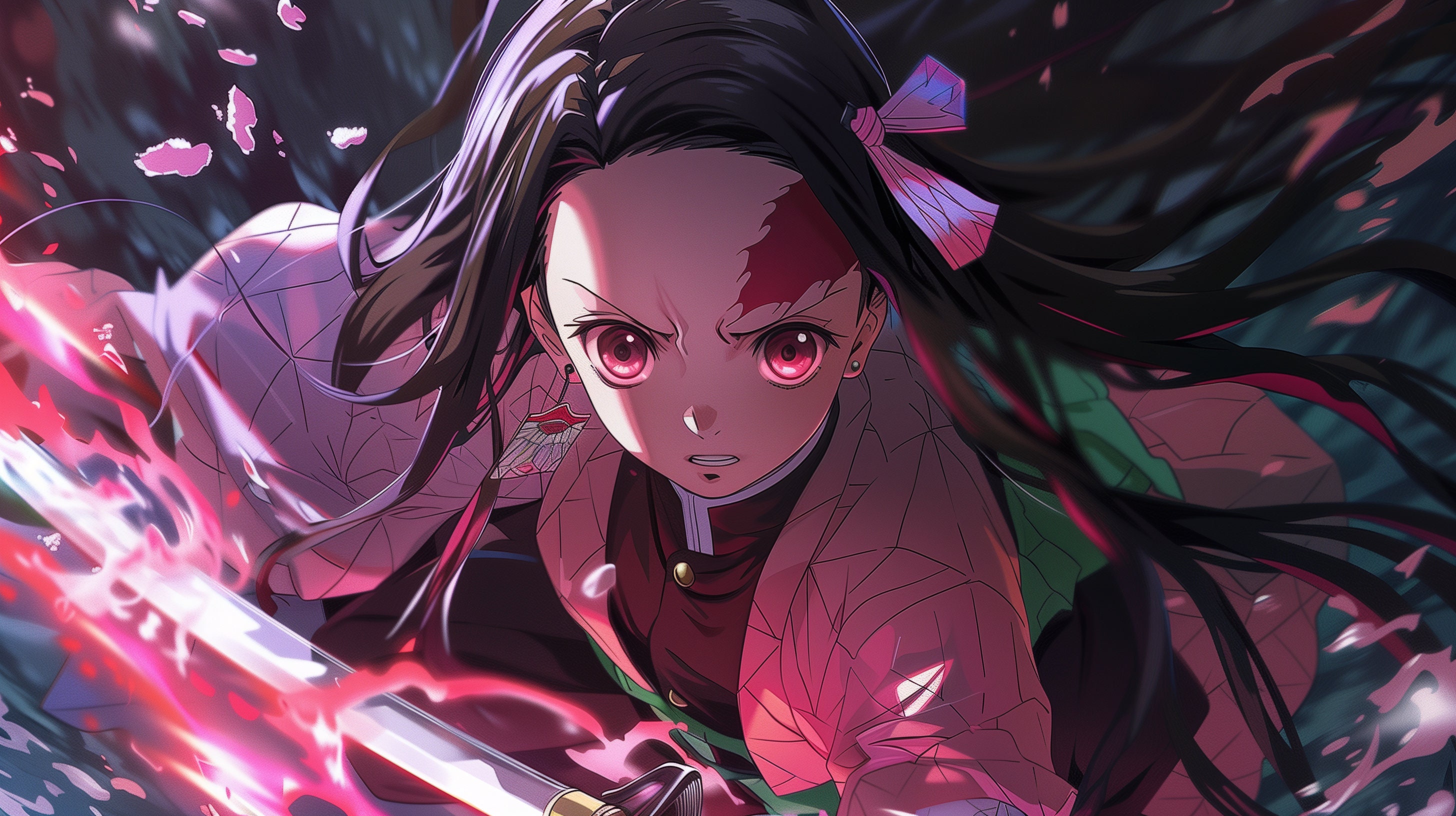 Nezuko Desktop Wallpaper 4k, Demon Slayer Anime HD, Aesthetic Wallpaper ...