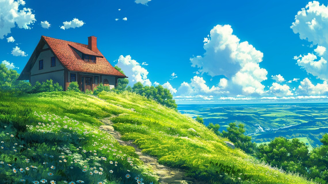 Aesthetic 4K Desktop Wallpaper - Cabin & Anime Themes - Etsy