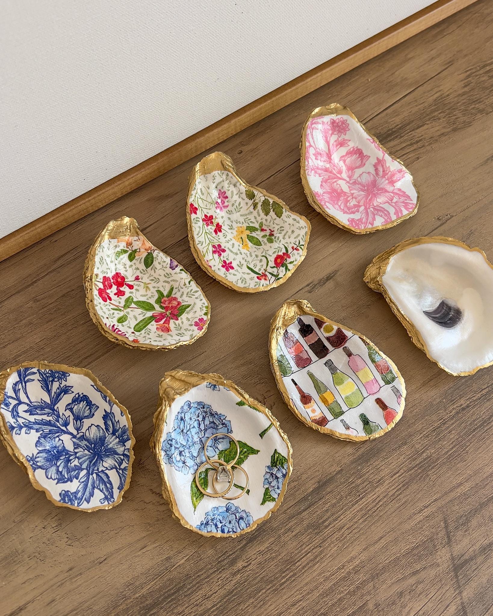Nantucket - Hand Made Oyster Shell Ring Dish or Trinket Dish. Newlywed ...