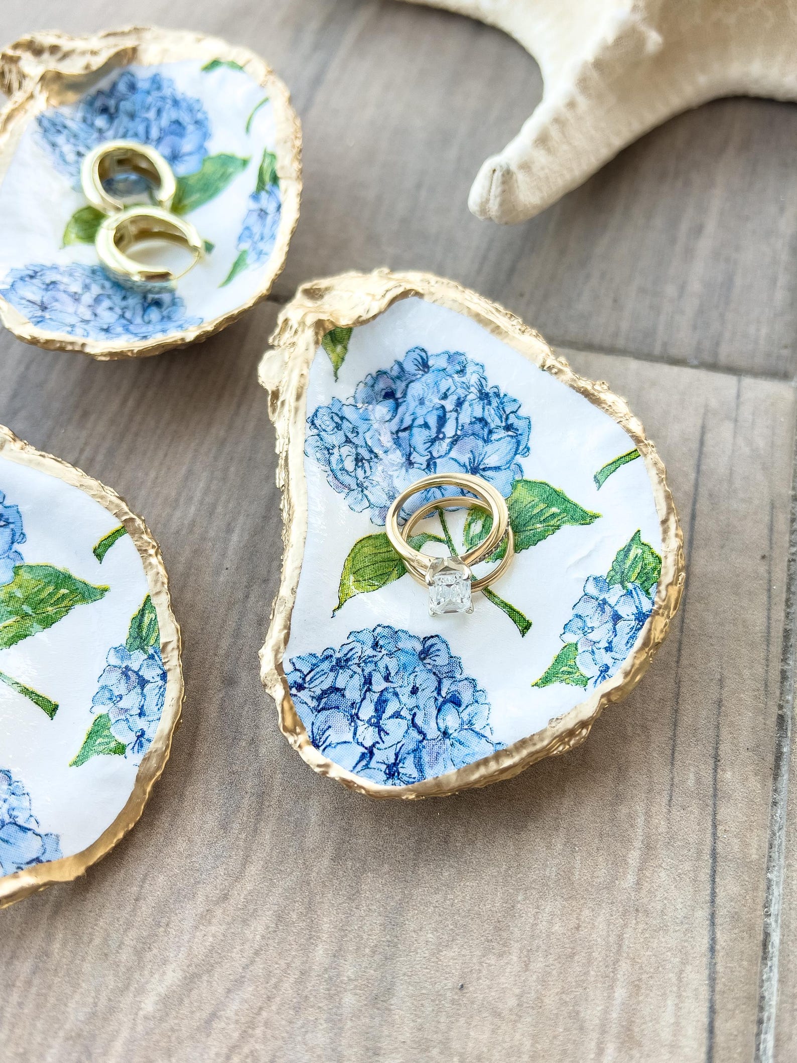 Nantucket - Hand Made Oyster Shell Ring Dish or Trinket Dish. Newlywed ...