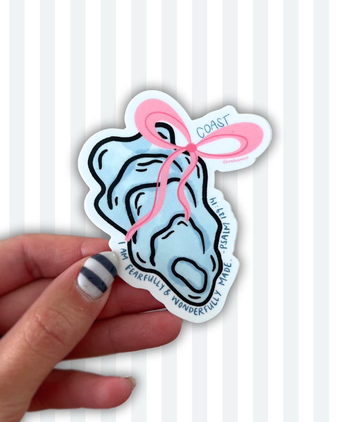 Oyster Sticker Psalm 139:14 - Etsy
