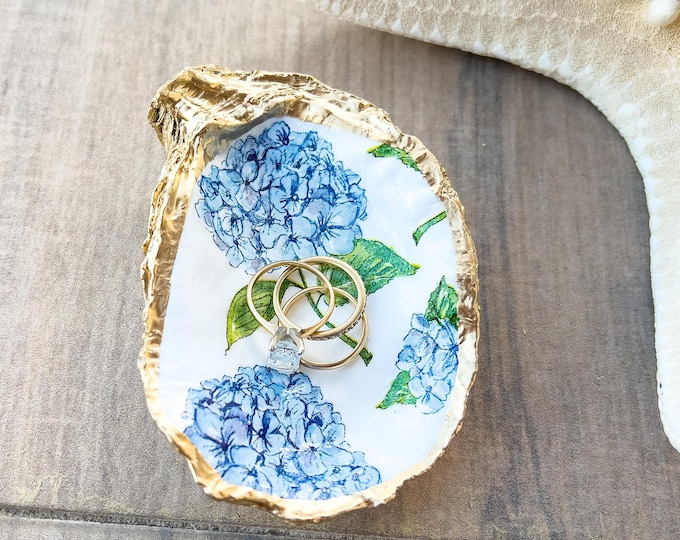 Nantucket - Hand Made Oyster Shell Ring Dish or Trinket Dish. Newlywed ...