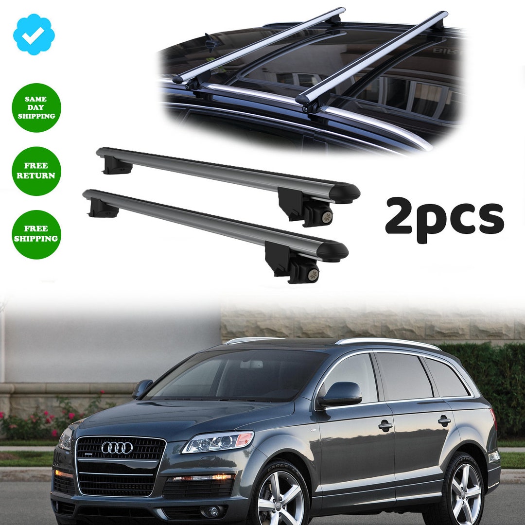 Audi Q7 4L 2006-2015 Roof Rack Cross Bars Flush Rails Silver 2pcs ...