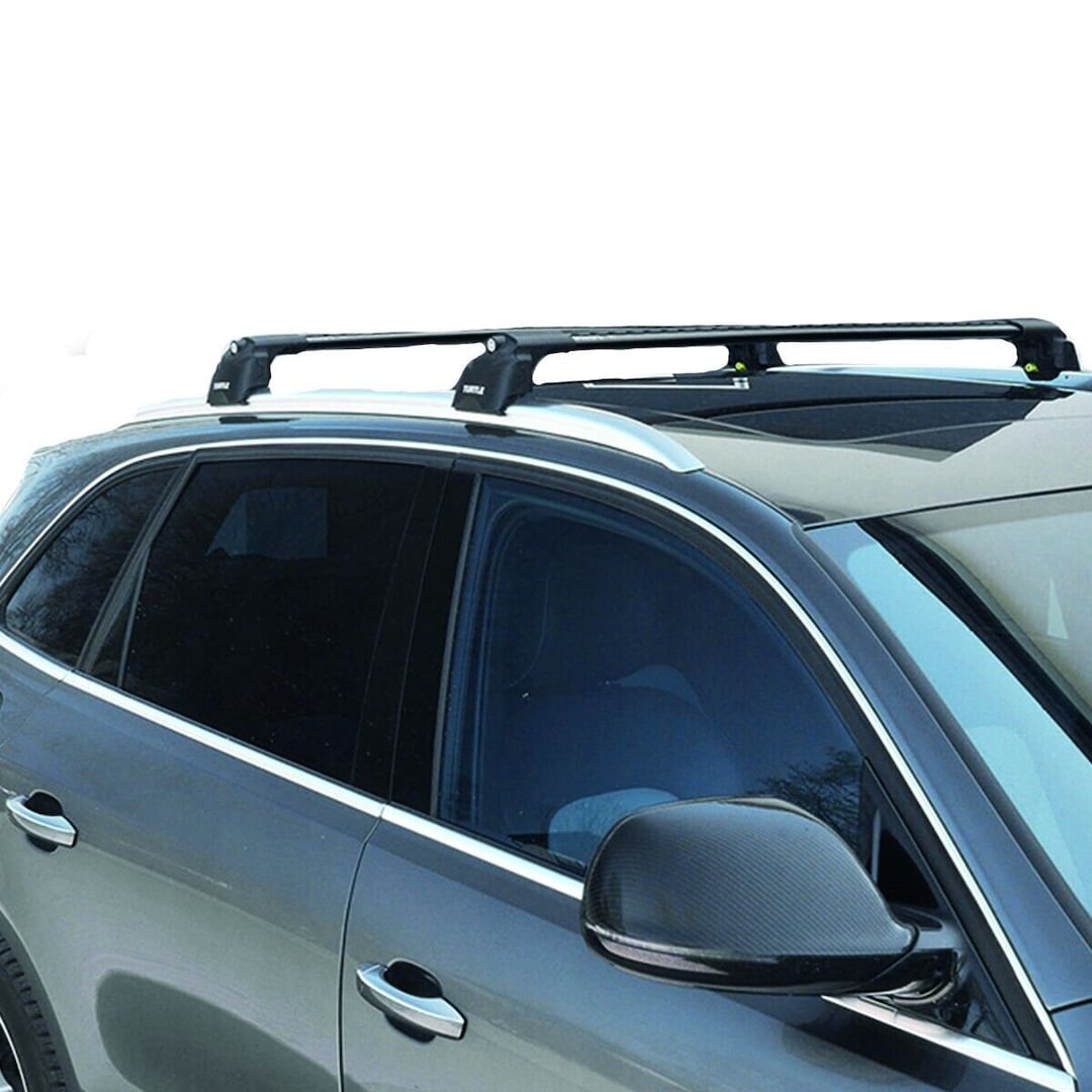Lockable Aerodynamic Black Cross Bars Roof Rack for Audi Q3 8U 2012 ...