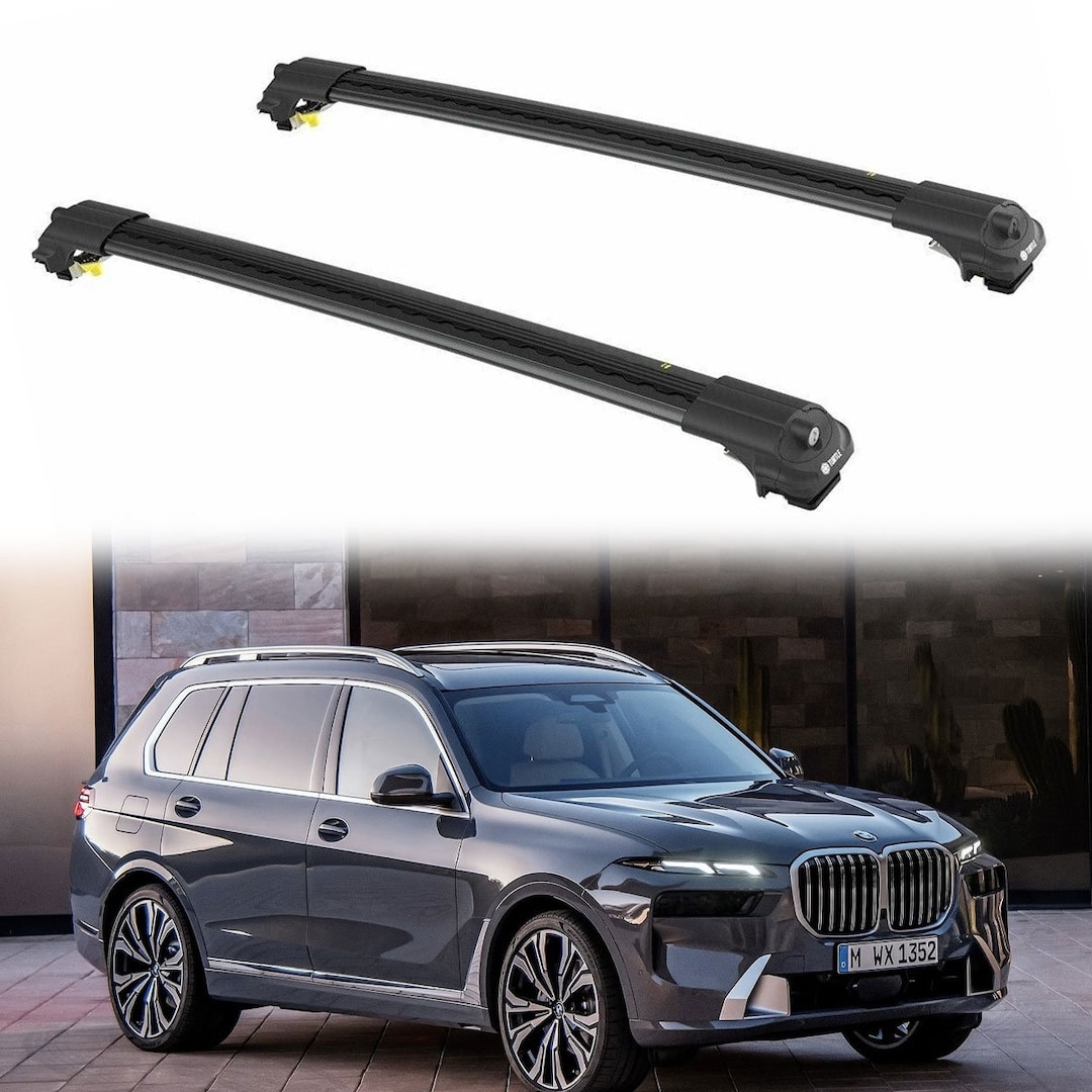 For BMW X7 G07 2019-2023 Roof Rack Cross Bars Rails Black 2pcs-luggage ...