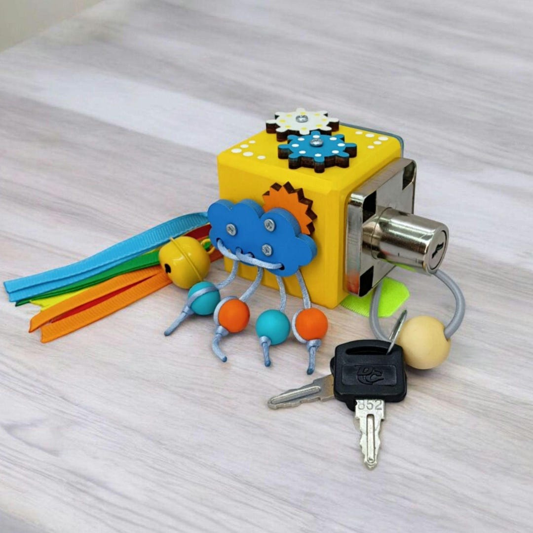 Busy Cube Travel ,fidget Toy , Toddler Busy Board 1 Year Old , Toddler ...