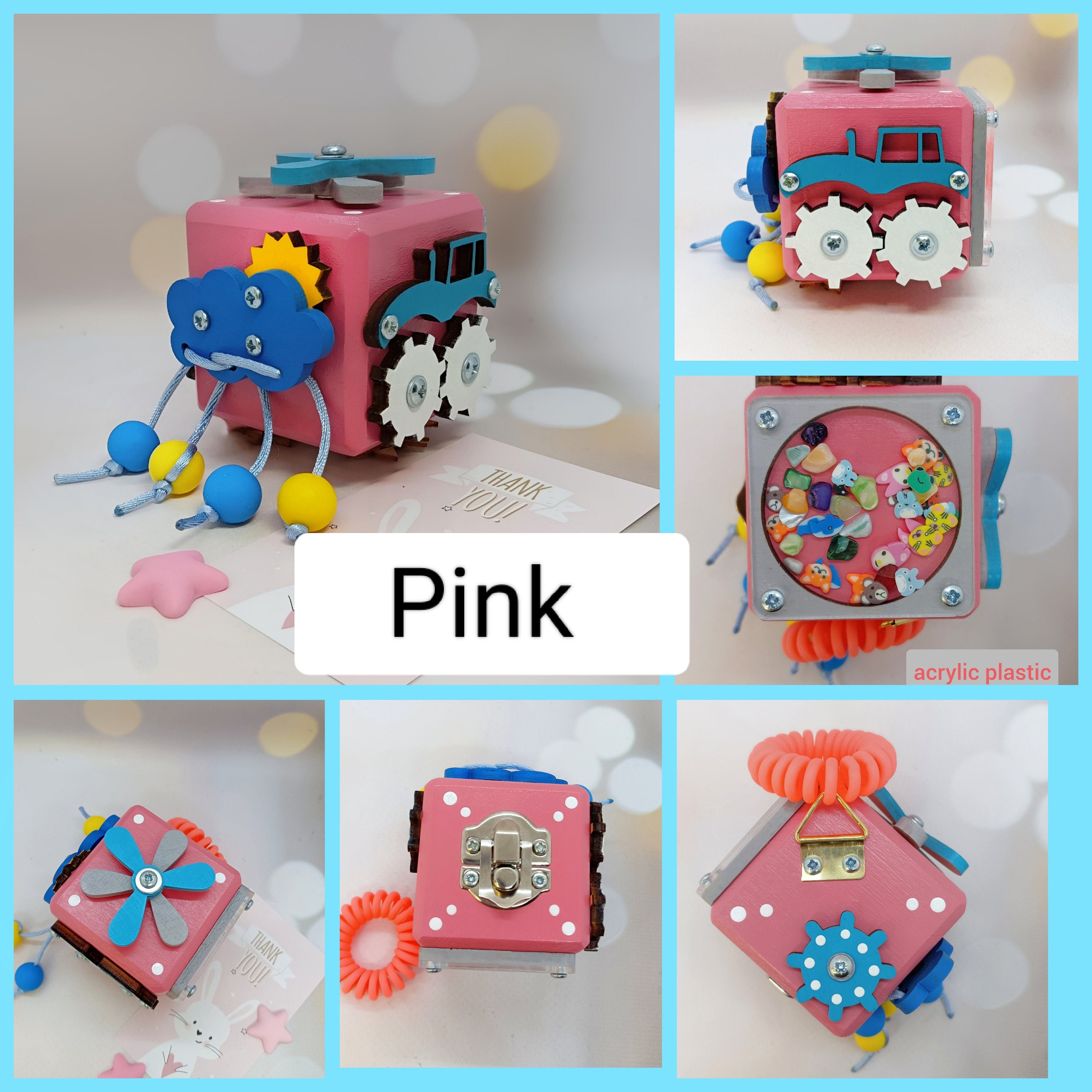 Toddler Travel Busy Board Busy Cube for Baby Educational Toy Activity ...