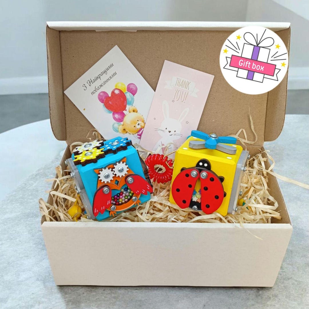 Busy Cube for Traveling, Activity Box, Busy Board 1 Year Old, Fidget ...