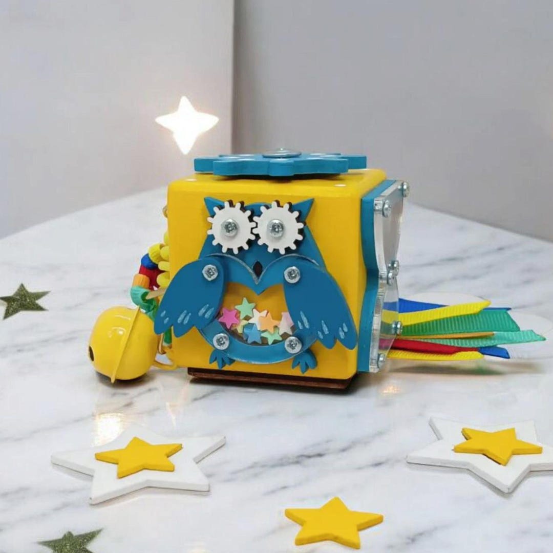 Activity Cube, Fidget Toy,busy Cube for Travel, Busy Board for Toddlers ...