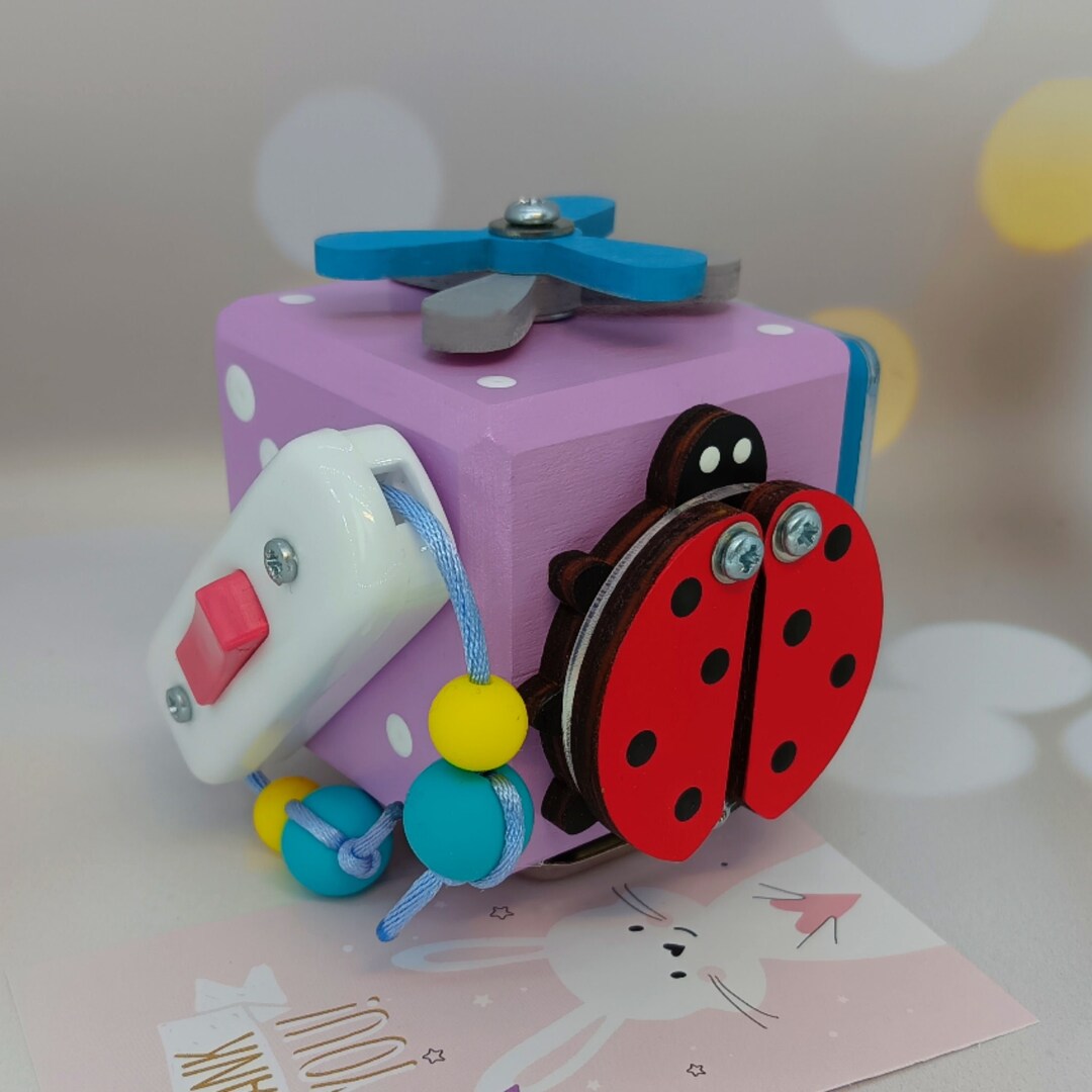 Travel Busy Cube, Toddler Busy Box, Activity Cube One Year, Fidget Cube ...