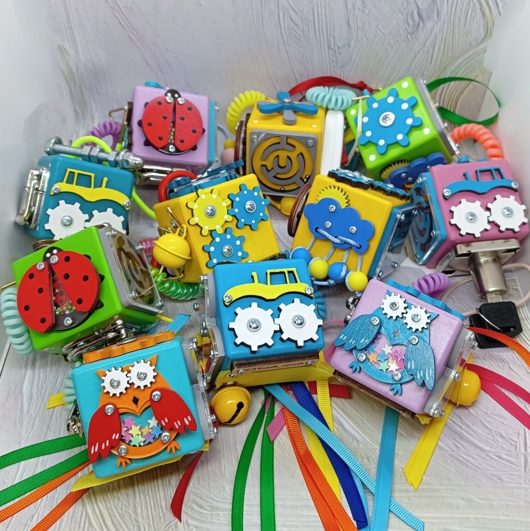 Toddler Travel Busy Board Busy Cube for Baby Educational Toy Activity ...