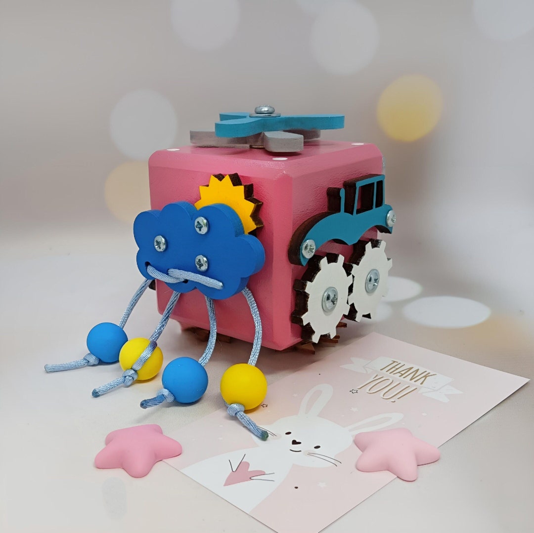 Busy Cube, Busy Board for Girls, Toddler Busy Board,busy Cube 1 Year ...