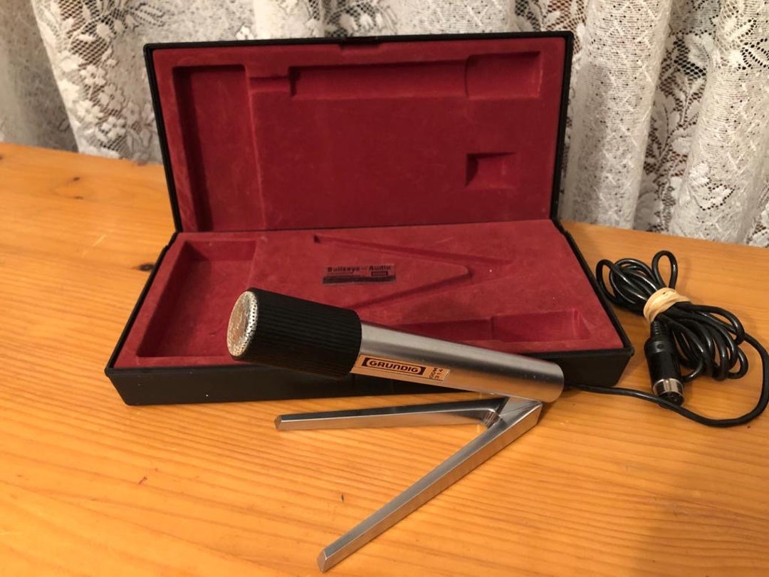 GRUNDIG GDM 314 Microphone With Stand and Black Case - Etsy