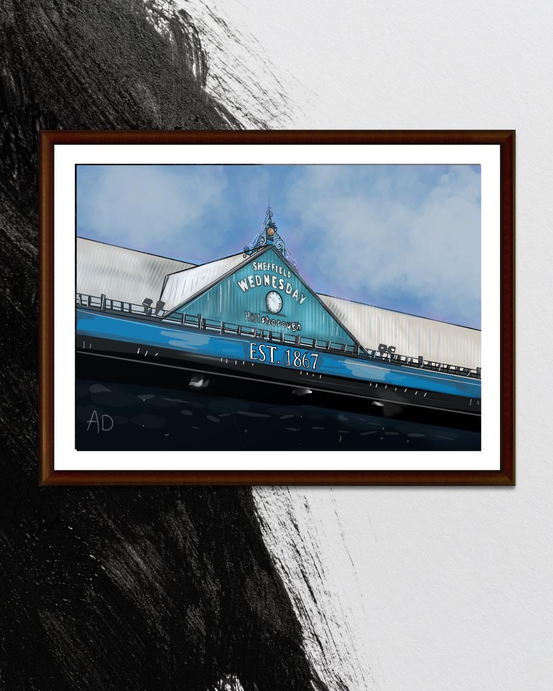 Hillsborough Stadium SWFC Wall Art Sheffield Wednesday Ground - Etsy
