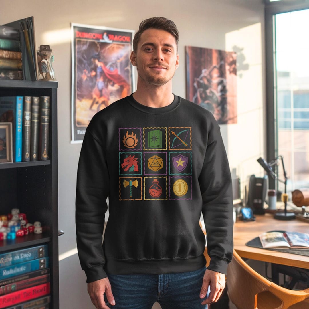 Funny Dnd Sweatshirt – Dungeon Master Gift – D20 Dice Shirt – RPG Gamer ...
