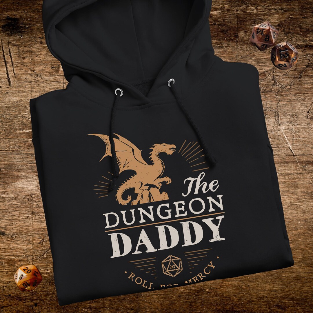 Awesome Dnd Hoodie Dungeon Daddy, Dnd Sweater Black Dragon Hoodie ...