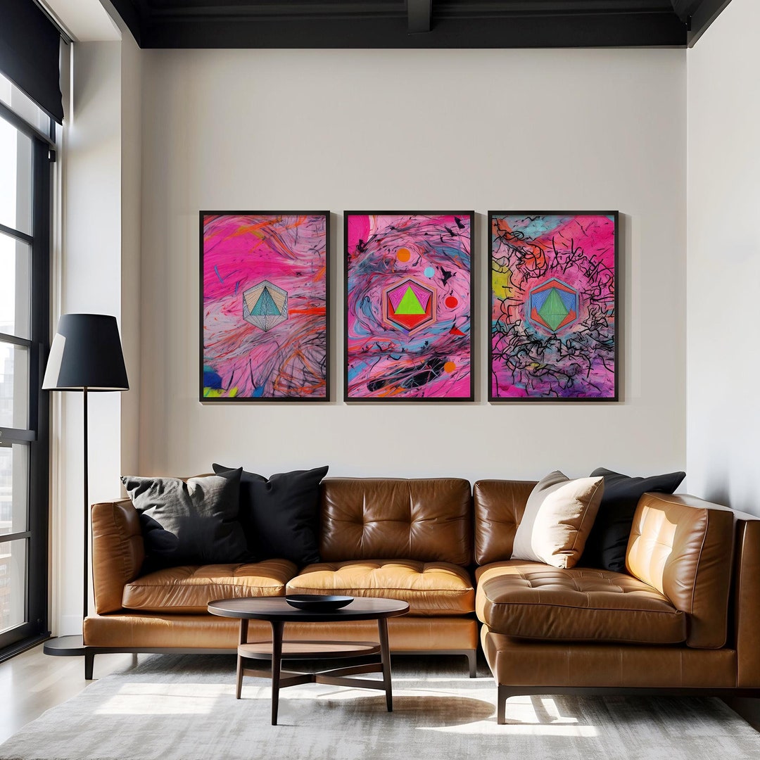 Dnd Dice Wall Art Printable Poster Abstract Expressionism Dungeons and ...