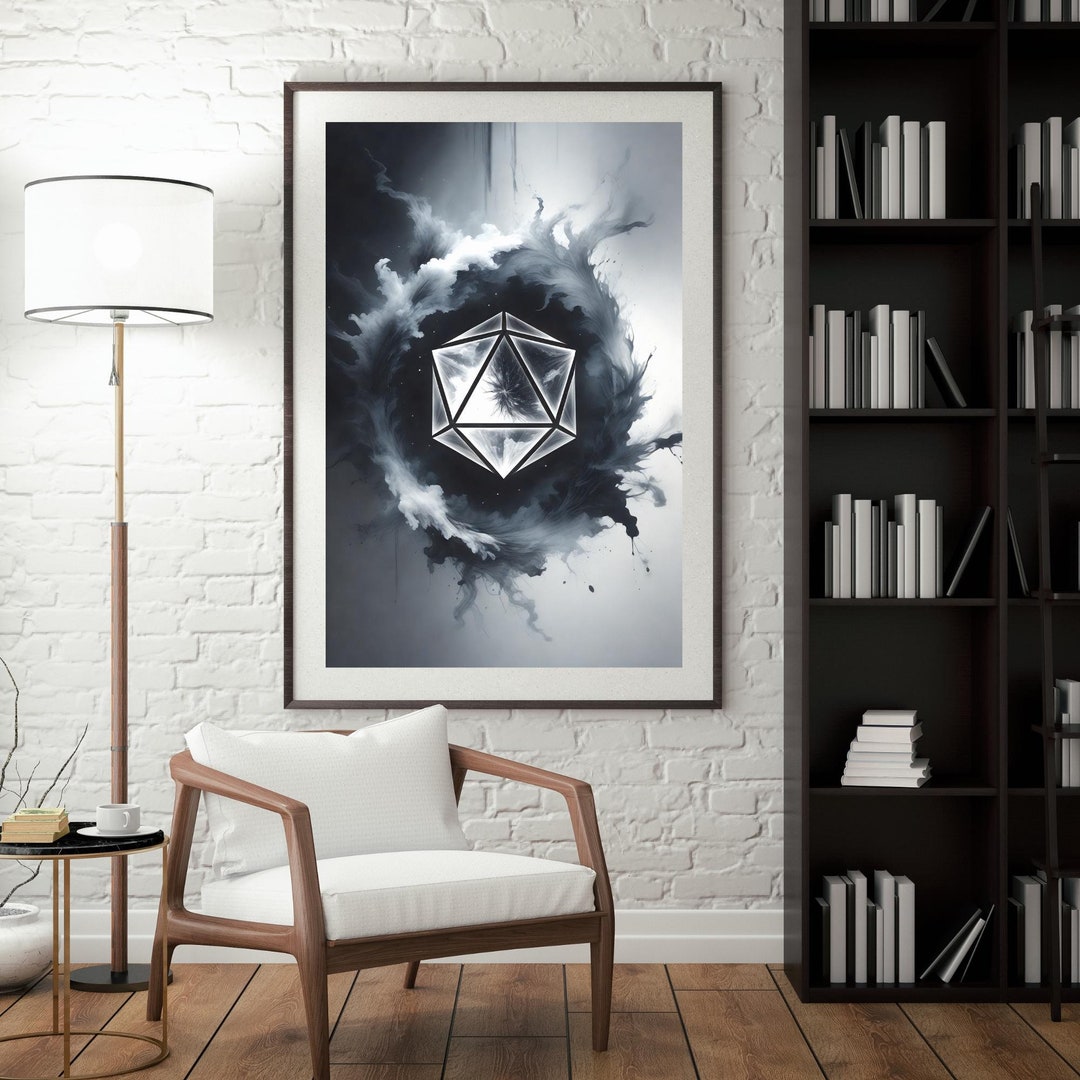 Dnd Dice Poster – Dungeons and Dragons Art Print Dnd Gift D20 Prints ...