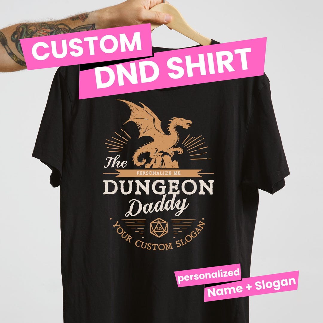 Dungeon Daddy Shirt Personalized RPG Clothing Custom Dnd Gifts for DM ...