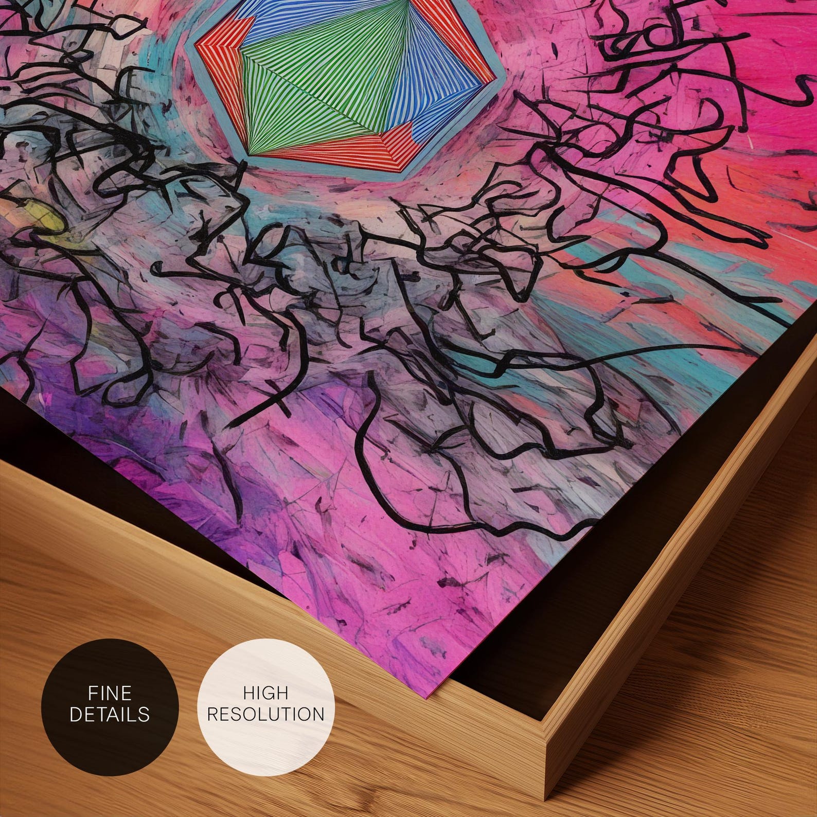 Dnd Dice Wall Art Printable Poster - Abstract Expressionism Dungeons ...