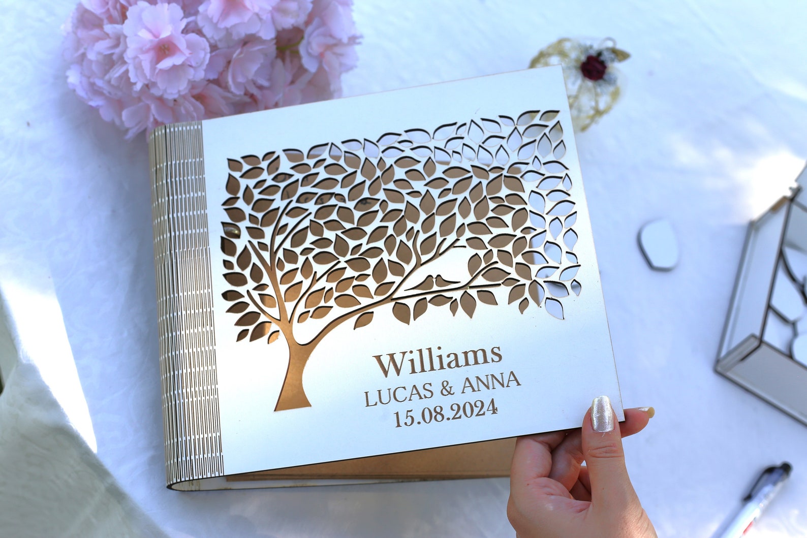 Family Tree Guest Book Wedding, Wedding Guest Book Alternative, Family ...