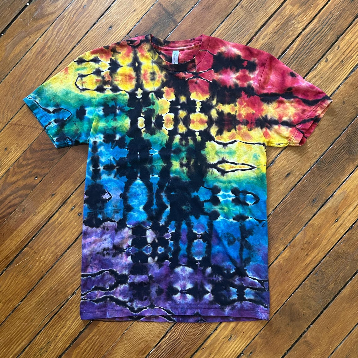 Rainbow Glitch Reverse Dye on Next Level - Etsy