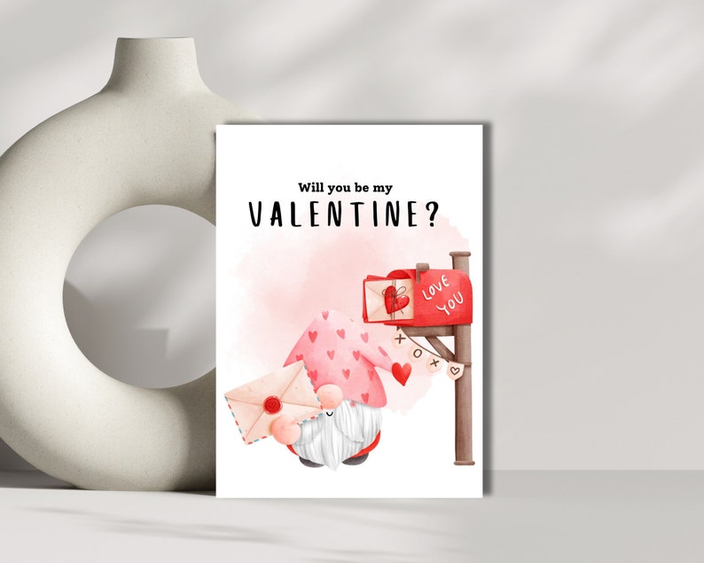 Valentines Card be My Valentine, Valentines Greeting Card, Valentines ...