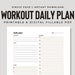 Printable & Digital Workout Daily Planner Fitness Day Plan Minimalist ...