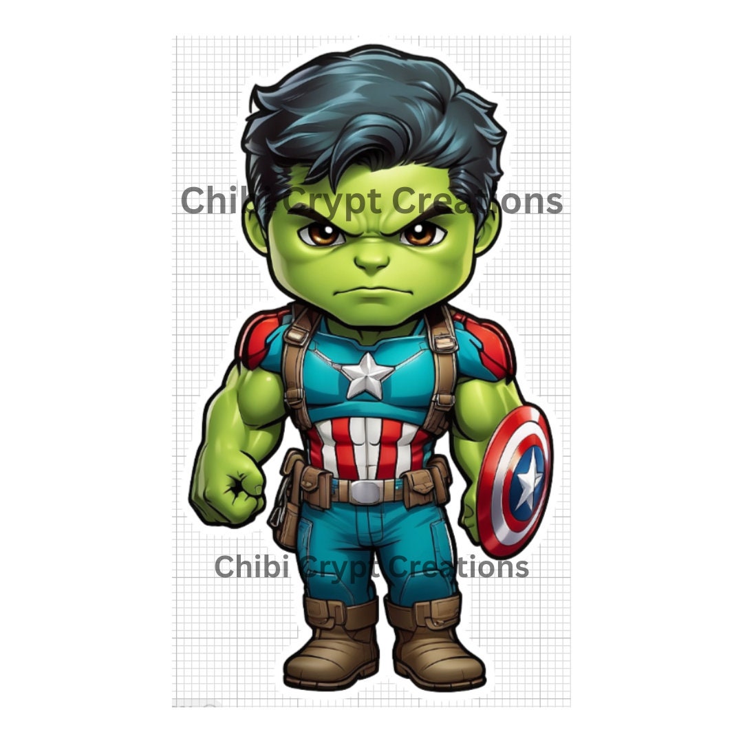 Marvel Comics the Hulk Sticker Chibi Sticker Vinyl Stickers for Water ...