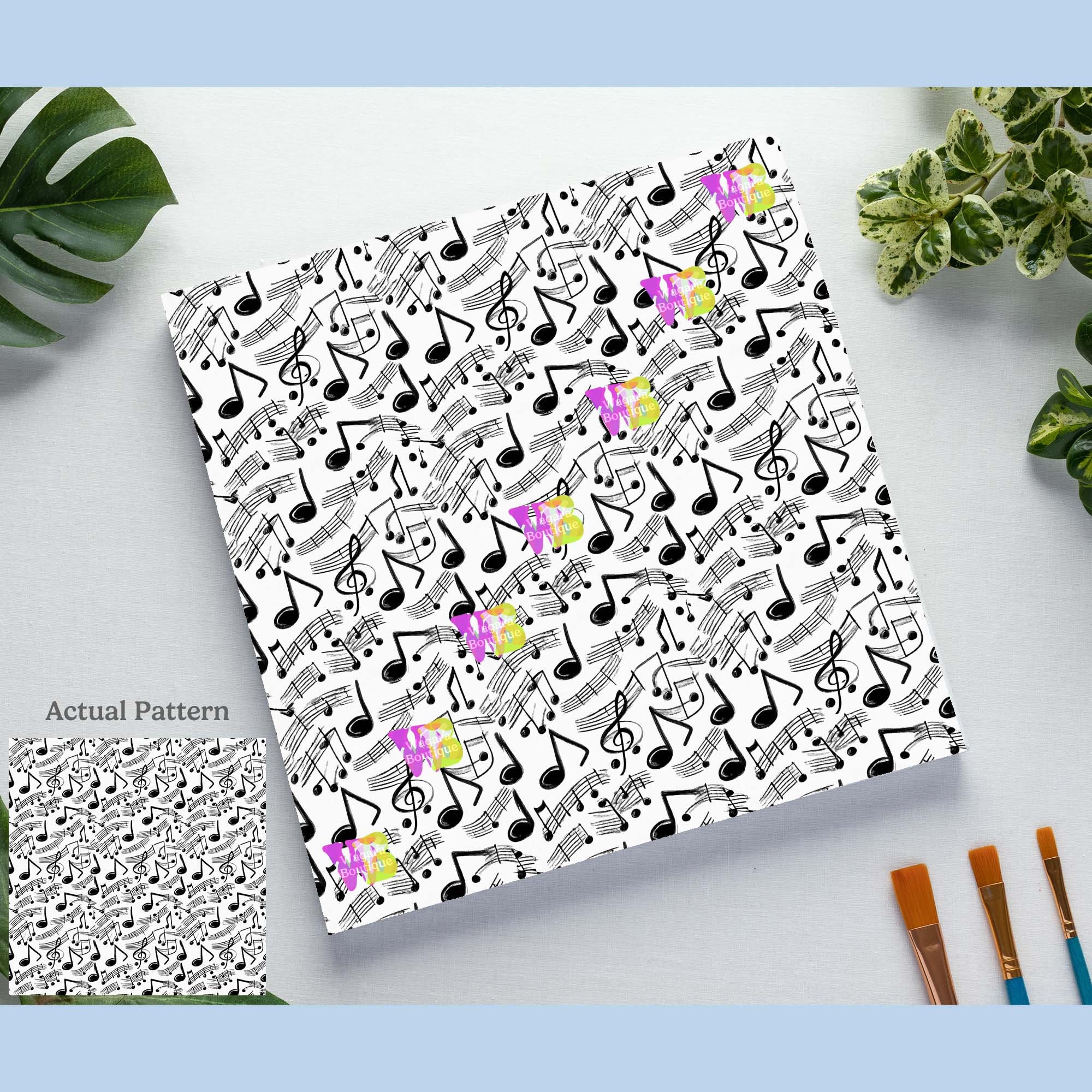 Black & White Music Digital Paper - Seamless Patterns - Black and White ...