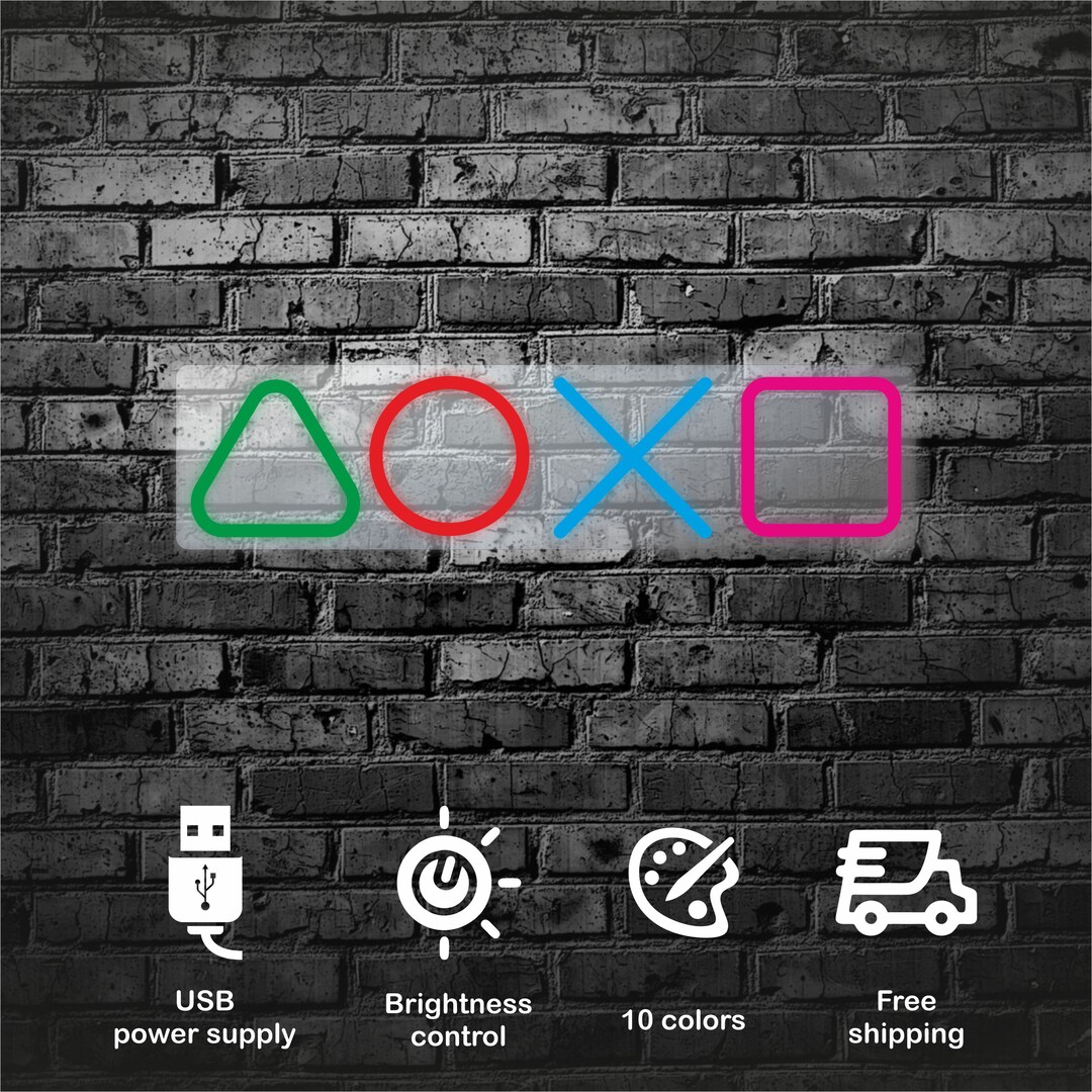 Playstation Neon Sign Neon Lights Neon Bar Sign Neon Light Art Neon ...