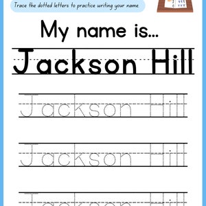 Custom Name Tracing Template - Etsy