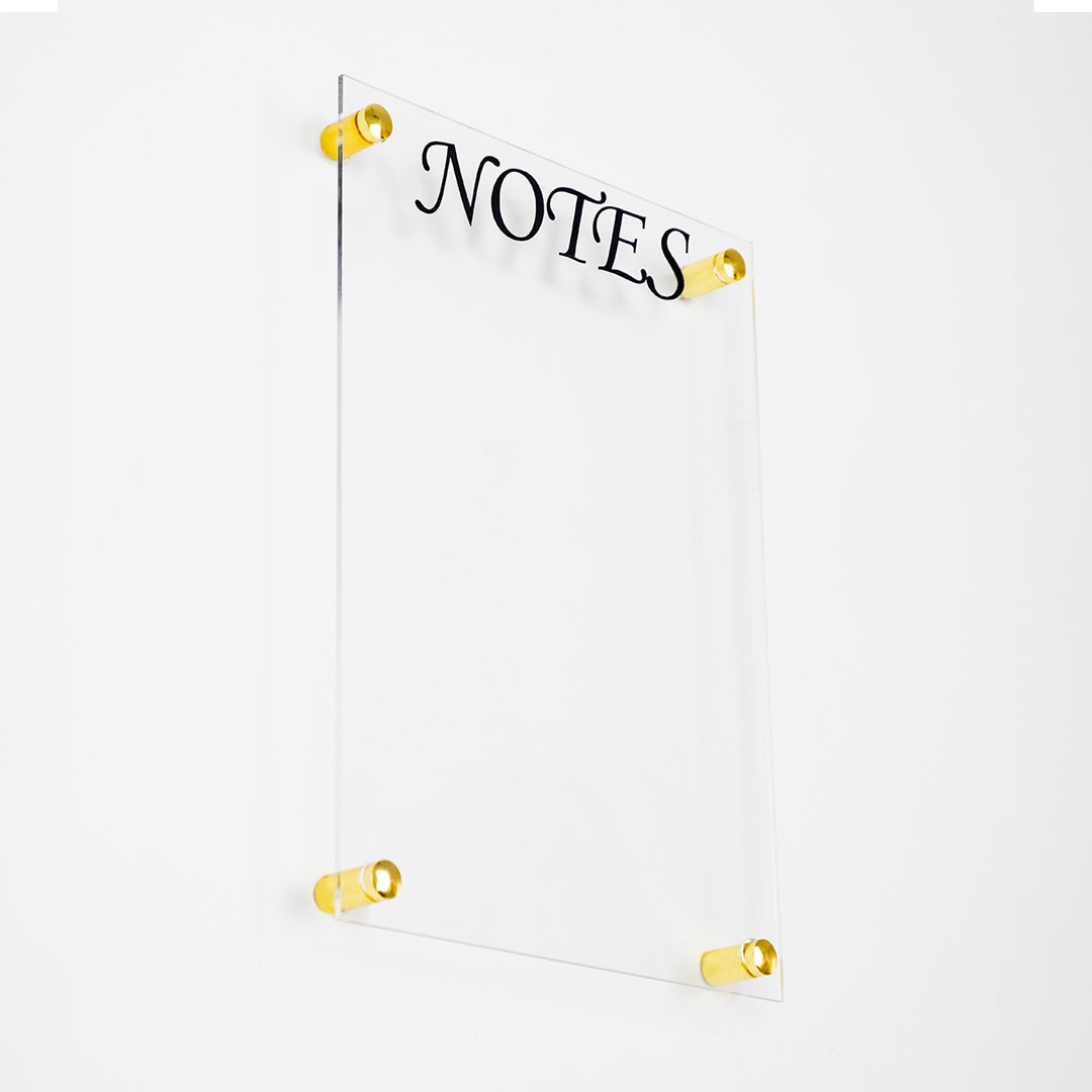 Note Board, Acrylic Dry Erase Note Board for Wall, Floating Message ...