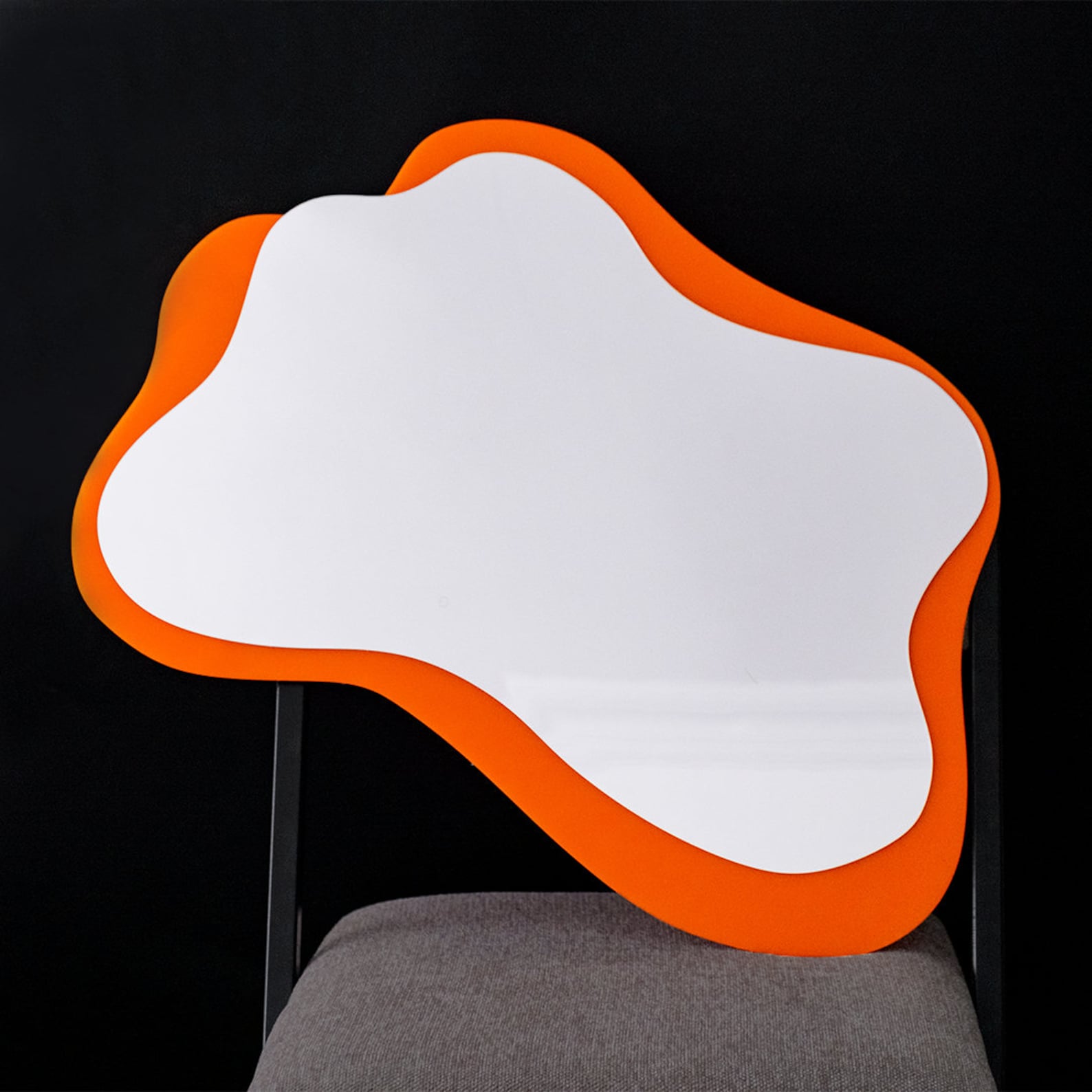 Wavy Mirror, Orange Wavy Acrylic Mirror, Mirror Wall Decor on Tempered ...