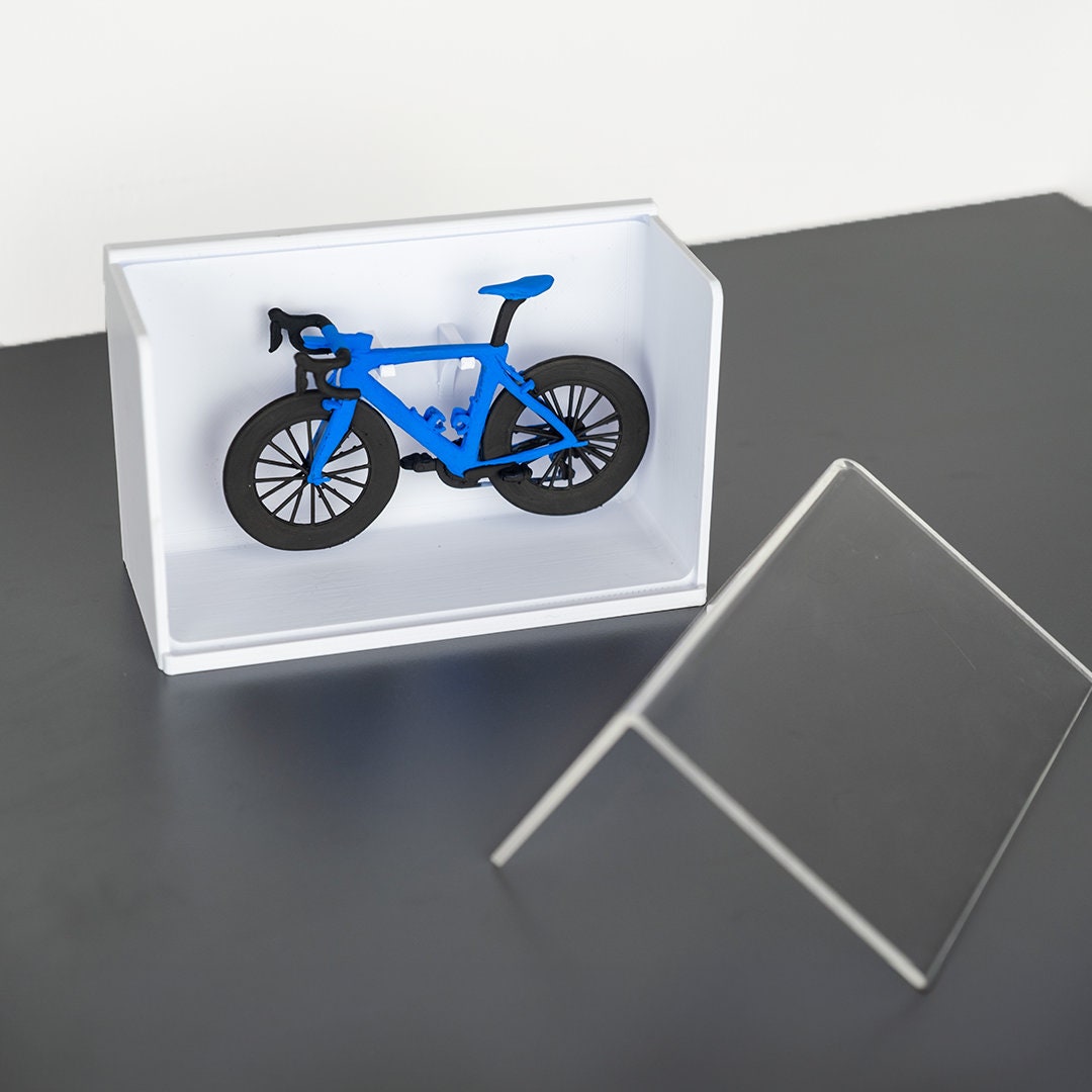 3D Printed Blue Bicycle, Tiny Bike Sculpture, Home Decor Miniature ...