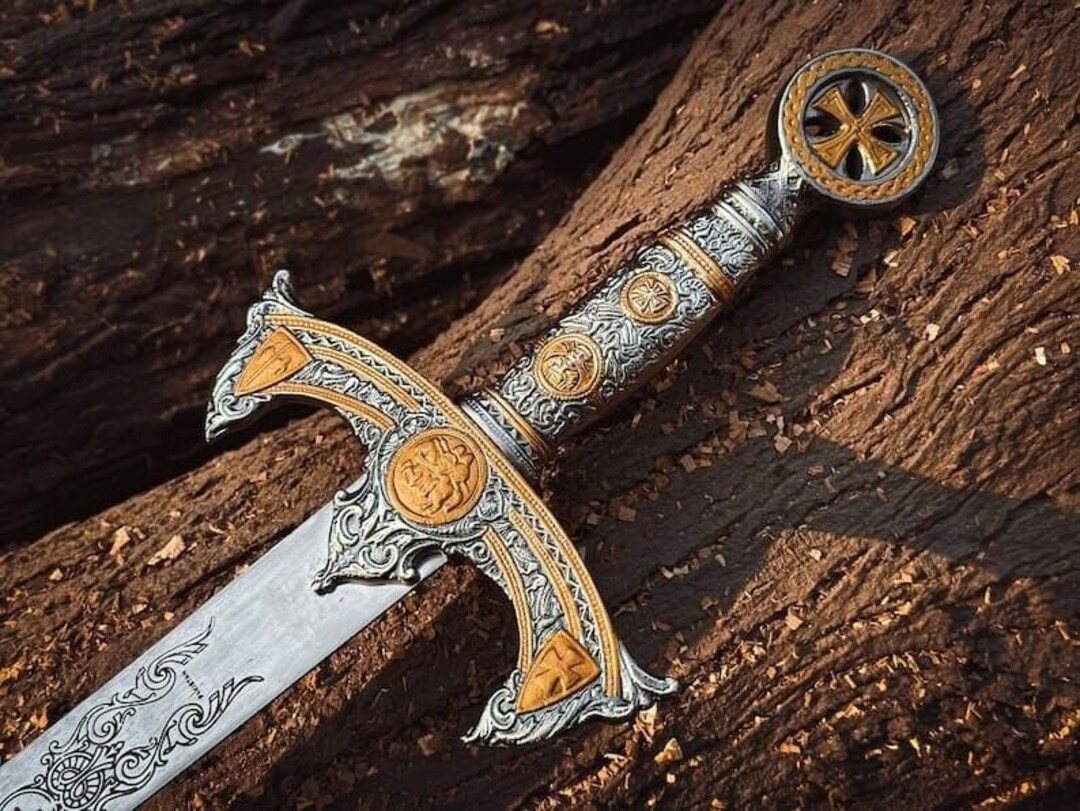 Templar's Valor Exquisite Knight's Holy Sword - Etsy