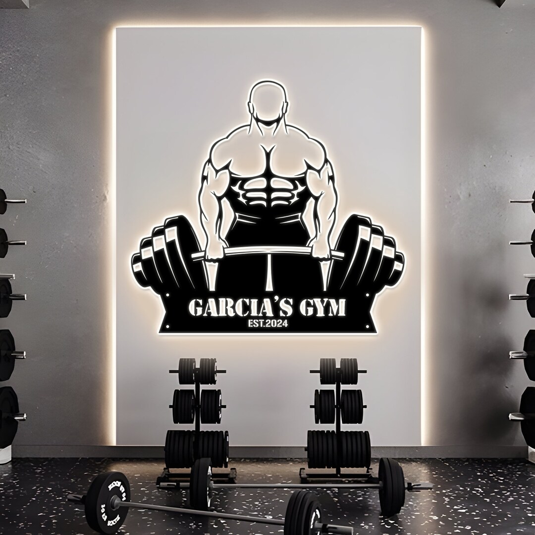 Custom Home Gym Metal Sign, Home Gym Wall Artgym Sign Weight Lifting ...