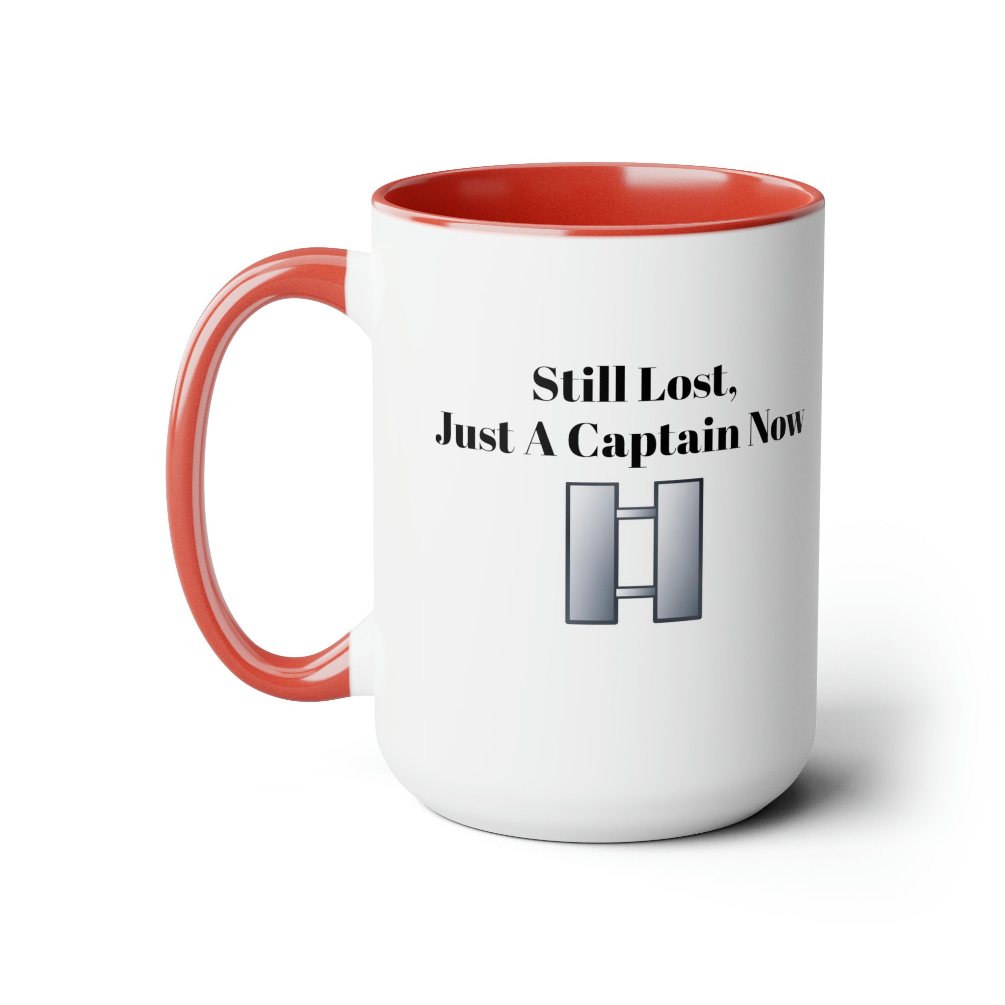 Captain Military Mug, Funny Lost Captain Coffee Mug, Two-tone Coffee ...