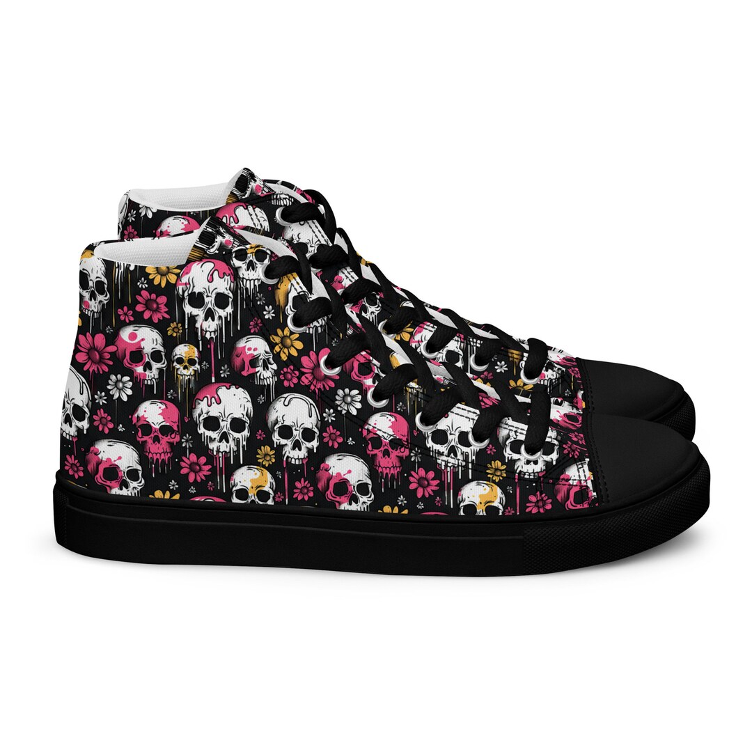 Skull Pattern Skater Surfer Punk Rock Death Zombie Metal Night Club ...