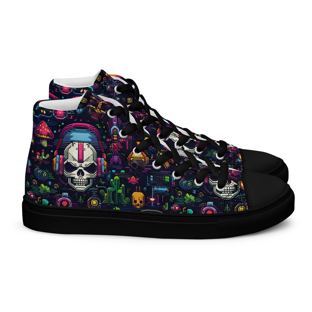 Skull Pattern Skater Surfer Punk Rock Death Zombie Metal Night Club ...